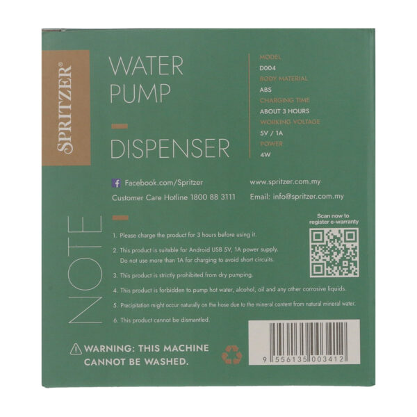 Spritzer Water Pump Dispenser 🌟Chic 🌟Wireless 🌟Promo! – Yee Lee | Oils & Foodstuffs