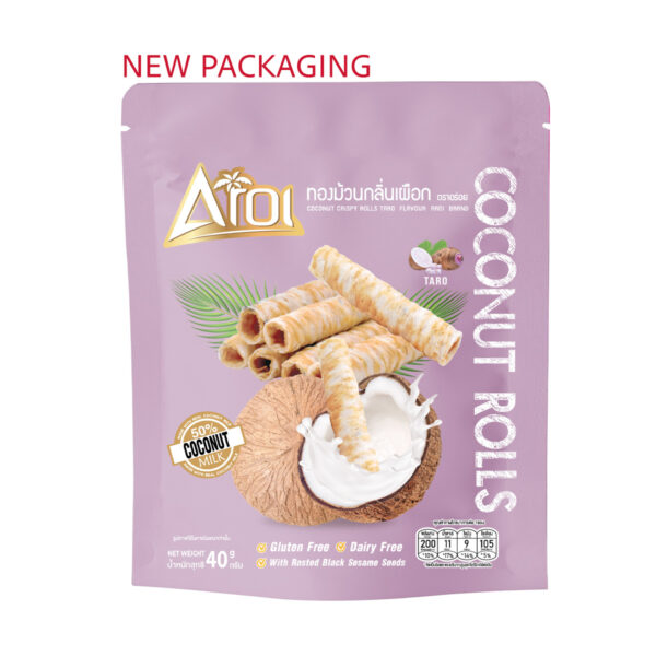 AROI Coconut Rolls- Taro 40g 🌴Promo! – Yee Lee | Oils & Foodstuffs