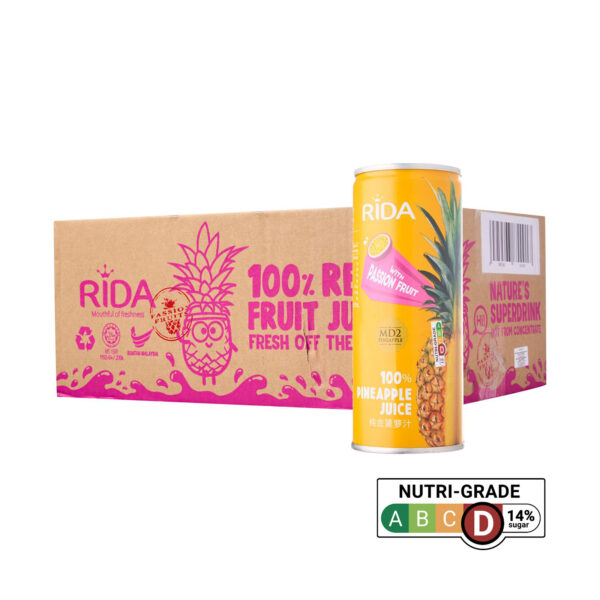 Rida – 100% Pineapple Juice + Passion Fruit Juice 250ml *PROMO! – Yee ...